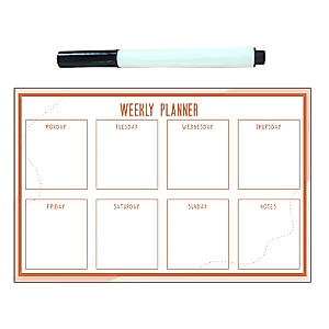 Toddmomy 1set Whiteboard Board Planner White with Calendar Erase Kindergarten Dry Education Eraser Early Magnetic Weekly Marker Refrigerator Office Adhesive Home for Xcm Erasable