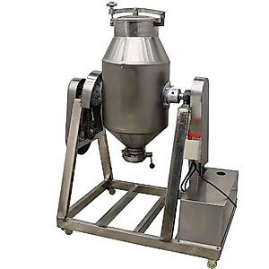 HayWHNKN 60L Dry Powder Mixer Blender Drum Particle Blender Mixing Machine 360°Rotation Metal Metallurgy Powder Blender for Feed Particle Granual 110V 2.2kw