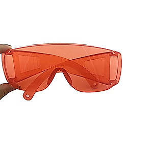 ORILAO 2PCS Dental Red Eye Protection Glasses Teeth Whitening Goggle Glasses