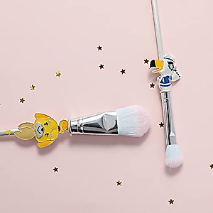 Animal-CrosingNew Hori-zons Makeup Brushes, 5Pcs Game Series White Metal Handle Soft Bristles Makeup Brush Set Tools for Women Girls