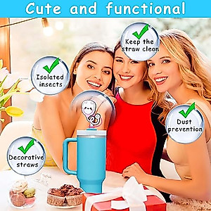 AIERSA 10Pcs Nurse Straw Cover Cap for Stanley Cup, Silicone Straw Topper Compatible with Stanley 30&40 Oz Tumbler with Handle,Straw Tip Covers for Stanley Cups Accessories