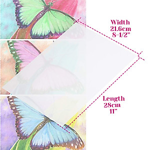 Vellum Paper, Cridoz 50 Sheets Vellum Transparent Paper 8.5 x 11 Inches Translucent Clear Paper for Printing Sketching Tracing Drawing Animation Wedding Invitations