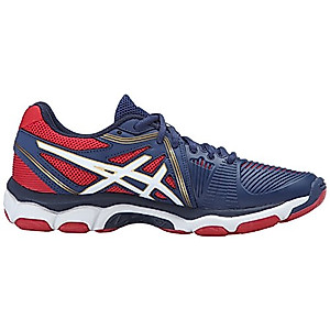 ASICS Women's Gel-Netburner Ballistic Volleyball Shoe, Estate Blue/White/True Red, 13 M US