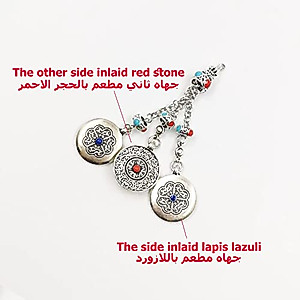 ALBASHAN Tibetan silver metal tassel Tasbih accessories turkish jewelry pendant prayer bead fashion pendant (silver)