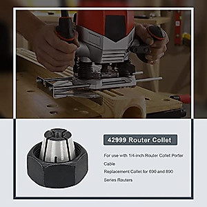 Thaekuns 42999 1/4-Inch Router Collet Fits for PORTER CABLE models,Delta, B&D