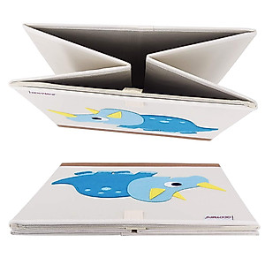 DODYMPS Foldable Animal Toy Storage Bins/Cube/Box/Chest/Organizer for Kids & Nursery, 13 inch (Cute Triceratops)