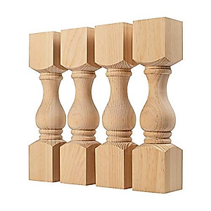 CAROLINA LEG CO. Countryside Pine Chunky Bench Legs - Perfect for Farmhouse Coffee Tables - Set of 4 - Made in NC - Dimensions: 3.5" x 16"