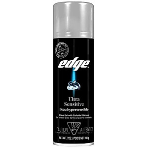 Ultra Sensitive Shave Gel Men Shave Gel by Edge, 7 Ounce