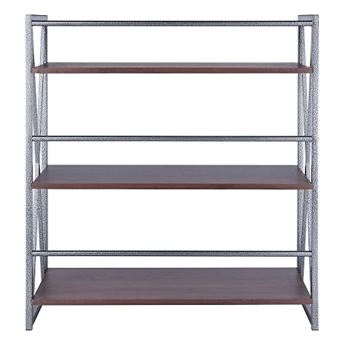 Winsome Wood Isa 3-Tier Shelf, Graphite and Walnut