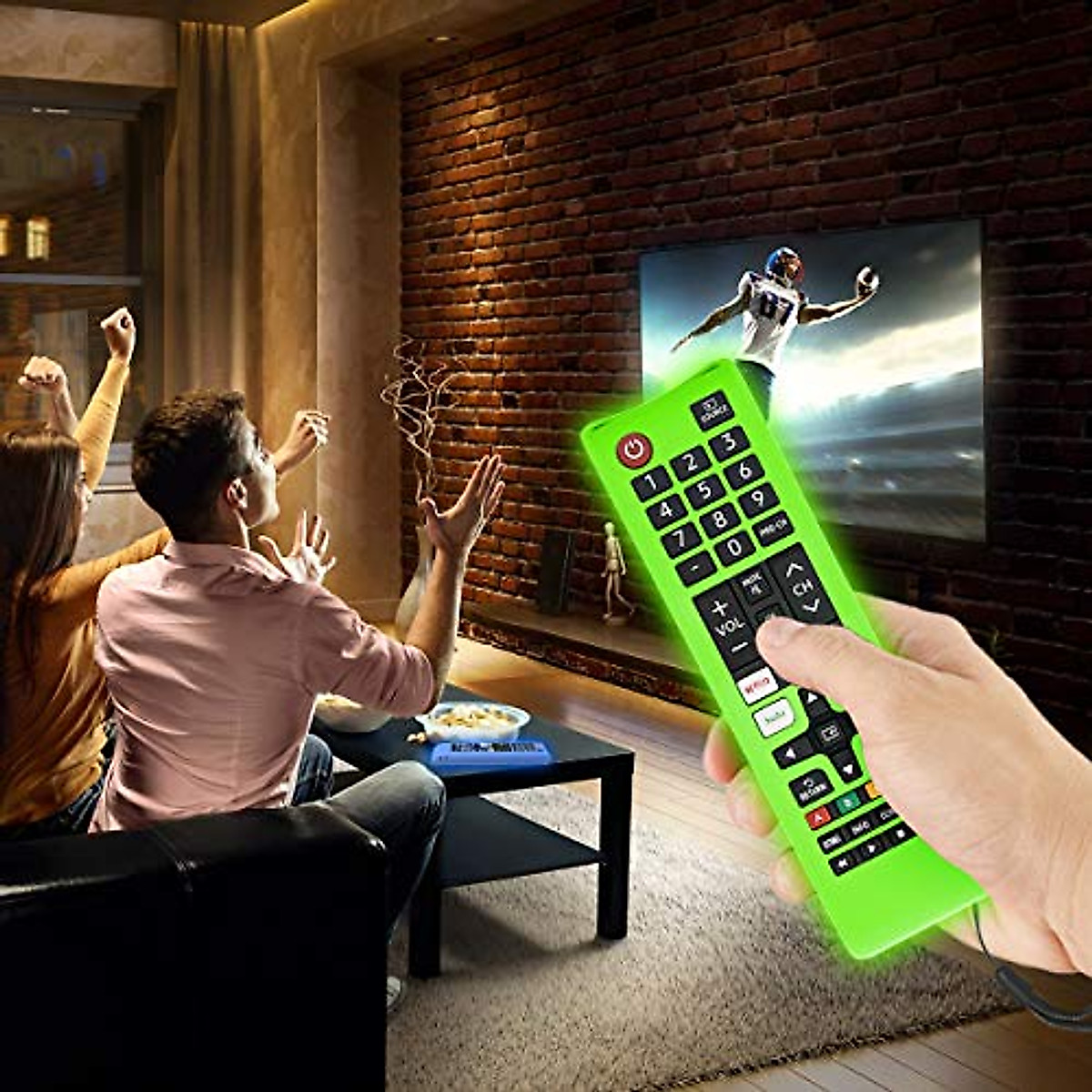 [3 Pcs] Protective Cover for Samsung TV Remote, Silicone Protective Case Compatible with Samsung Smart TV Remote BN59-01301A Bn59-01315A Bn59-01199F [Light Weight/Anti Slip/Shock Proof/Glowing]