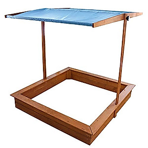Red Sand Box with Canopy - 45" lx45 wx47 h Brown Unisex