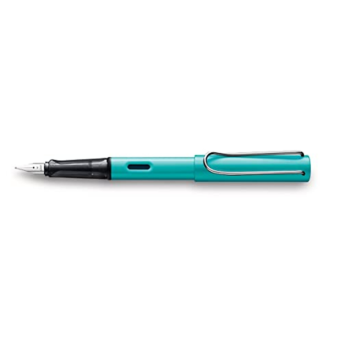Lamy AL-star 023 Fountain Pen - Tourmaline Aluminium with Transparent Grip and Steel Nib - Nib Size M