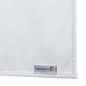 HANGERWORLD Kids Garment Bag, 30inch x 18inch White Breathable Clothes Cover for Baby Toddler and Child