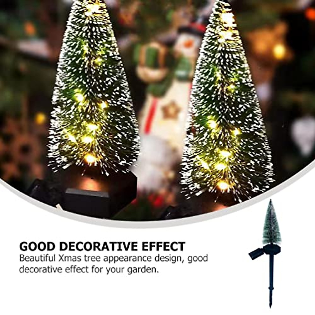 balacoo 2pcs Solar Christmas Tree Lamp Christmas Tree Garden Stake Christmas Solar Lights Outdoor Stakes Lights Landscape Pine Trees Lighting for Home Lawn Yard Patio Pathway Green