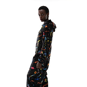 COSUSKET Snug Fit Flannel Onesie Pajamas for Women Tie Dye Costume