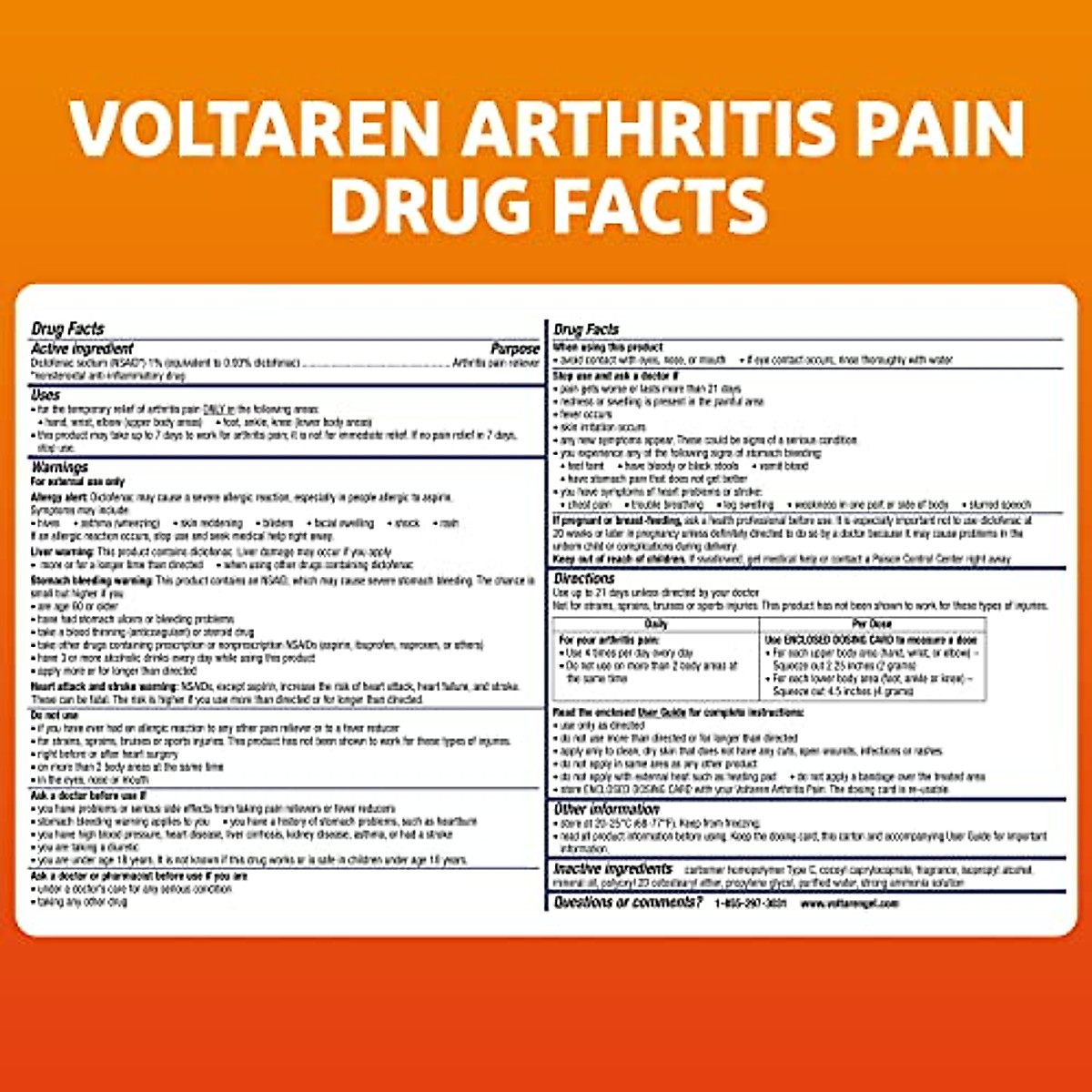 Voltaren Arthritis Pain Gel For Powerful Topical Arthritis Pain Relief, Amazon Exclusive - 3.5 Oz/100 g Tube And 0.71 Oz/20 g Travel Size Tube