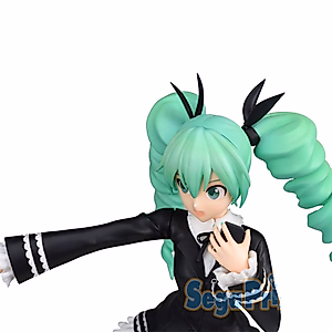 Sega Project Diva Arcade Future Tone Hatsune Miku Super Premium Action Figure Dark Angel, 9"