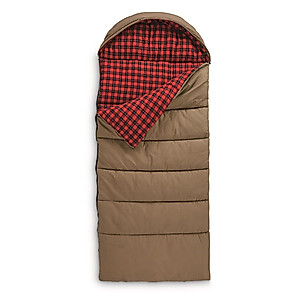 Guide Gear Sleeping Bag for Adults, Cold Weather, Winter, Hiking, Camping, Hunter, Canvas, -30 Degrees