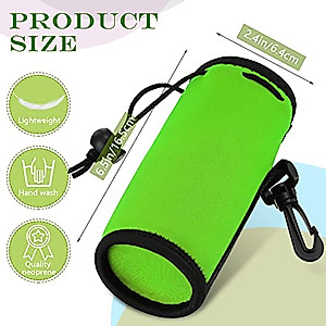 Neoprene Water Bottle Sleeves Insulators Beverage Bottle Can Sleeves 17 18 oz Water Bottle Sleeve Non Slip Drawstring Bottle Sleeves Coolers Holder Neoprene Bottle Coolier Sleeves (6 Pieces)