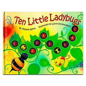 Titoland Ten Little Ladybugs Book for Toddlers and Babies Includes Pack of Butterfly Stickers