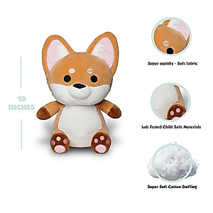 Avocatt Fennec Fox Stuffed Plush - 10 Inches Fennec Fox Stuffed Animal Plushie - Squishy Cute Toy Plush for Boys and Girls