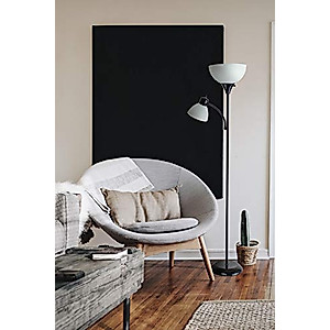 Newhouse Lighting NHFL-WI-BK Torchiere William 71 inch Modern Standing Daughter Floor Lamp, Perfect Light for Bedrooms, Living Room, Office, Reading, Mother-Son Black