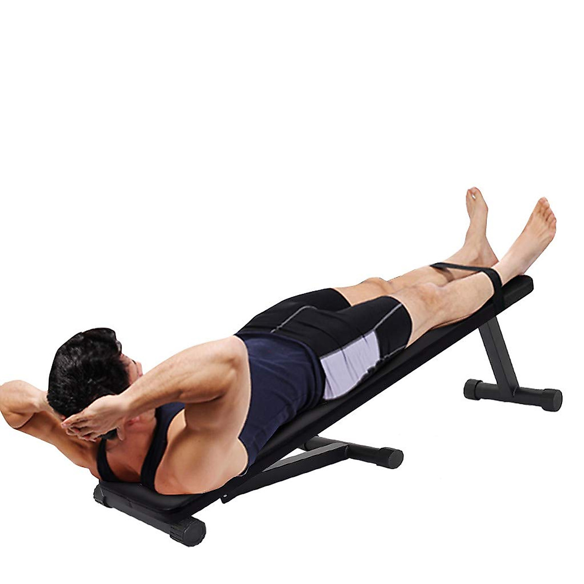 MiaoC Sit Up Bench, Capacity Weight Bench, Flat Dumbbell Bench Workout Weightlifting Gym for Indoor Sports Activities(US in Stock)