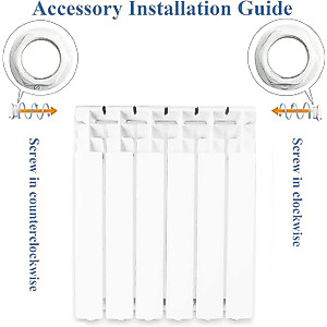 AB WiseWater Wall-mounted Radiator Heater with 10 Panels, Light Weight Aluminum Hot Water Radiator for Kitchen, Bedroom and Greenhouse