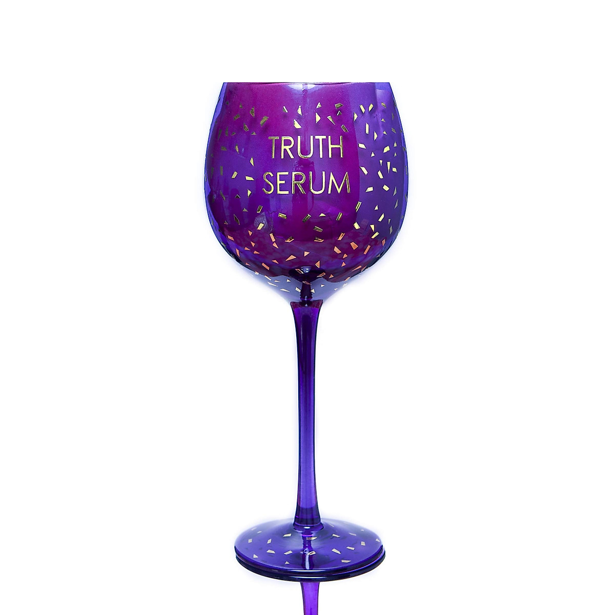 Boxer Gifts Truth Serum Opulent Wine Glass | Fun Novelty Glassware for Her | Birthday Christmas Secret Santa Mother's Day | Gift Boxed | Purple