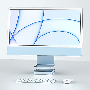 USB C HUB for iMac 24 inch 2021/2023, PULWTOP 7 in 1 USB Hub Adapter iMac Accessories for iMac M1/M3/M4 with USB C 10Gbps 3*USB A SD/TF, Docking Station Support Expand M.2 SSD (Not Included),Blue