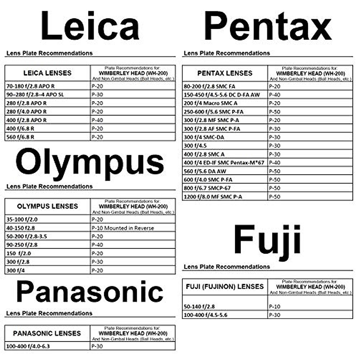 Wimberley WH-200 Wimberley Gimbal Head II - Made in USA