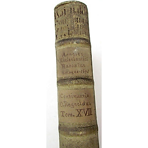 1693 BLIND-STAMPED PIGSKIN OVER WOODEN BOARDS FOLIO ANNALES ECCLESIASTICI