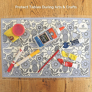 Suessie Disposable Placemats for Baby, Happy Owls (60 Count)