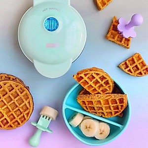 Grabease Bundle of Baby Utensils Set of Fork and Spoon with Suction Baby Bowl for Toddlers for Baby Led Weaning (Teal)