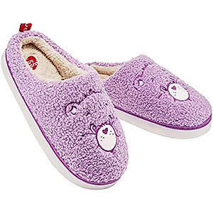 YUNGPRIME Care Bears House Slippers Cozy Slip on Fluffy Scuff Shoes for women and men