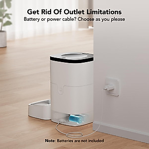 PETLIBRO Automatic Cat Feeders, Cat Food Dispenser with Customize Feeding Schedule, WiFi Timed Cat Feeder with Interactive Voice Recorder, Automatic Pet Feeder for Cat Dog 1-4 Meals Dry Food 4L
