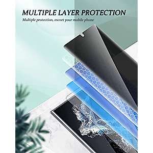 Tamoria [2+2 Pack Compatible for Samsung Galaxy S23 Ultra Privacy Screen Protector + Camera Lens Protector 9H Tempered Glass Black Anti-Explosion Anti-spy Screen Film for Samsung S23 Ultra 5G
