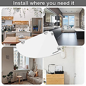 Set of 2 Corner Shower Caddy Acrylic Corner Floating Shelves, Round End Wall Mounted Bedroom, Bathroom Shelf, Storage Organizer for Toilet, Dorm, Office, Living Room and Kitchen (8 Inch, Clear)