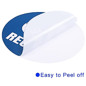 M METERXITY 6 Pack Recycle Sticker - Home Trash Can Labels, Strong Adhesion & Smooth Surface, Apply to Kitchen/Garden Trash Bin (5 Inch, White on Blue)