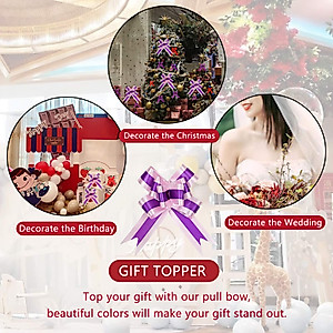 MMYQXI 80 Pieces 5.5 Inches Diameter Pull Bows for Gifts Pull Bows Present Wrapping Pull Bows with Ribbon for Wedding Present Baskets Random Color