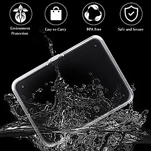 Jutieuo 24 Pack Mixed Sizes Rectangular Mini Plastic Containers Clear Plastic Storage Boxes with Hinged Lids and Labels Empty Beads Organizers for Small Items Art Craft Jewelry Projects