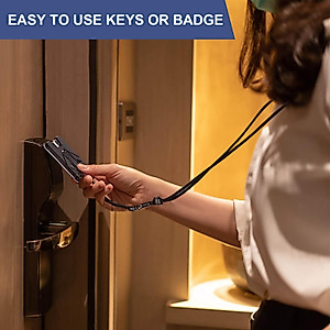 DAYGOS Hard Plastic Badge Holder, Tactical ID/Credit Holder with Heavy Duty Breakaway Neck Lanyard, Detachable Card Holder Lanyards for Keys, Offices, Cruise, School (Black, Holds 1 to 6 Cards)