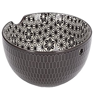 belupai Yarn Bowl for Croche, Ceramic Sheep Yarn Bowl, Rustic Texture Simple Style Ceramic Material Decorative Fixing Knitting Tools for Winding Wool Needlecraft & Decoration(Black)