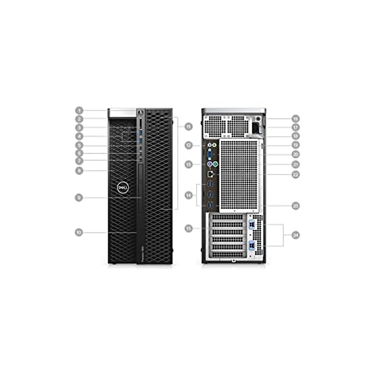 Dell Precision T7820 Workstation Desktop Computer Tower (2018) | Core Xeon Gold - 512GB SSD Hard Drive - 256GB RAM - RTX A4000 | 26 Cores @ 4 GHz - 8GB GDDR6 Win 11 Pro