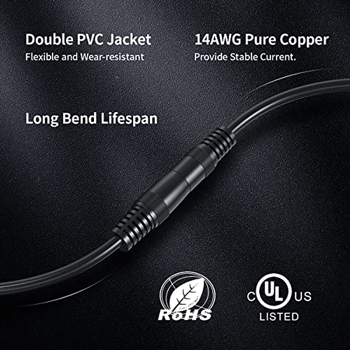 ELFCULB 14AWG DC 8mm Extension Cable DC 8mm Male to Female Adapter Connector Solar Panel Cable Compatible with Jackery GZ for Portable Power Station Solar Generator and Solar Panel(20FT)