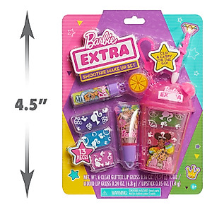 Barbie Extra Smoothie Makeup Set, 13-Piece Dress Up and Pretend Play Set, Kids Toys for Ages 5 Up by Just Play