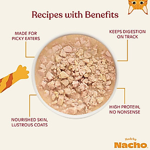 Made by Nacho Wet Cat Food, Cage-Free Minced Chicken in Bone Broth for Extra Hydration, (10 Pack)
