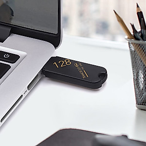 TEAMGROUP C183 128GB 2 Pack USB 3.2 Gen 1 USB 3.1/3.0 100MB/s Flash Thumb Drive External Data Storage Memory Stick Compatible with Computer/Laptop Black TC1833128GB22