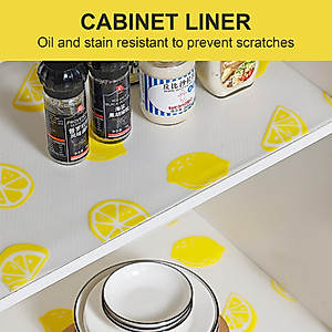 Cooyes Shelf Liner for Kitchen Cabinets, Non Adhesive Drawer Liner, Washable Non Slip Cabinet Liner, for Kitchen Cabinet, Drawer, Shelves, Refrigerator Liners (17.7 x 79 Inch)