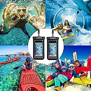 Hiearcool Universal Waterproof Case,Waterproof Phone Pouch Compatible for iPhone 13 12 11 Pro Max XS Max XR X 8 7 Samsung Galaxy s10/s9 Google Pixel 2 HTC Up to 7.0", IPX8 Cellphone Dry Bag -4 Pack